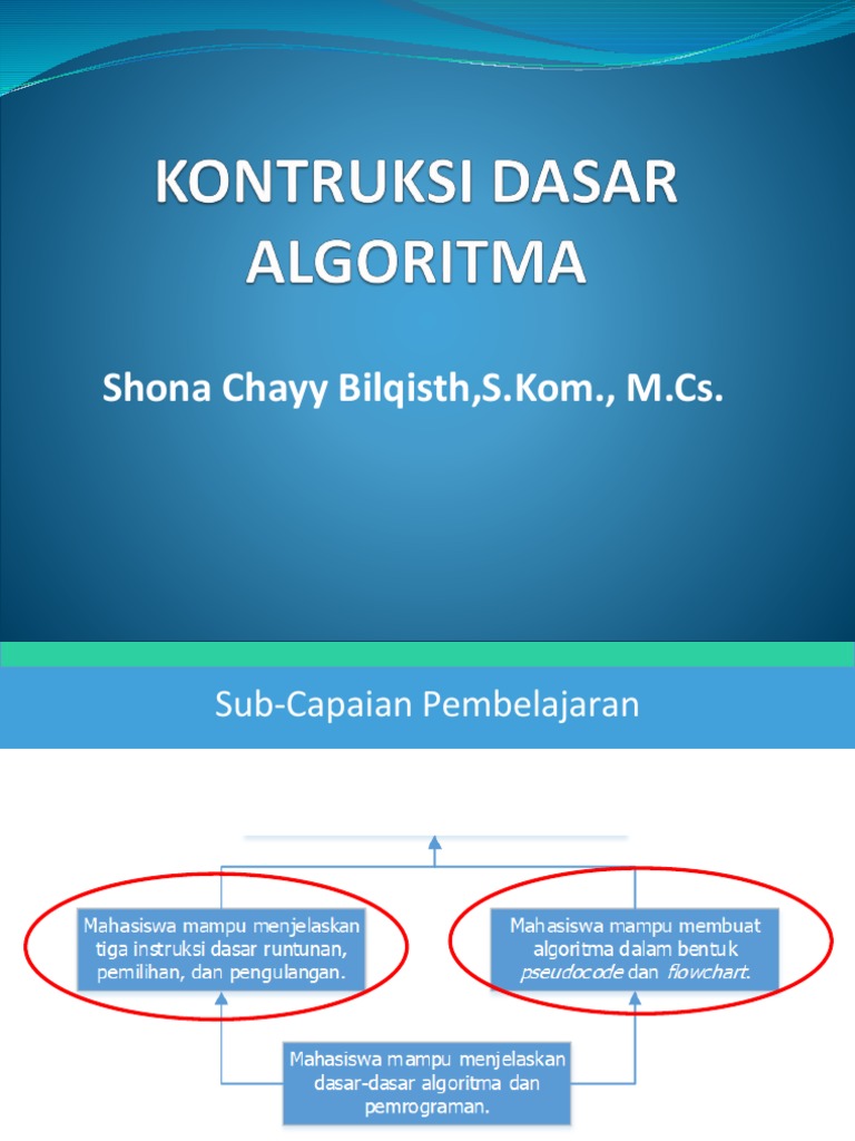 Kontruksi Dasar Algoritma | PDF
