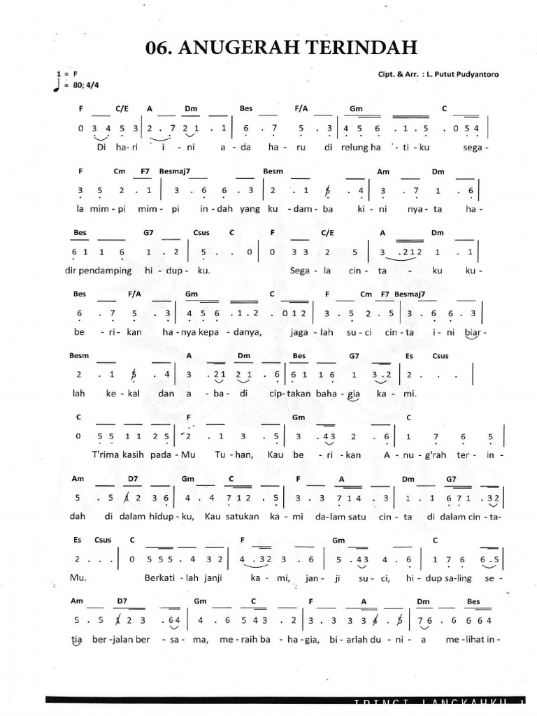 Anugerah Terindah - Putut | PDF