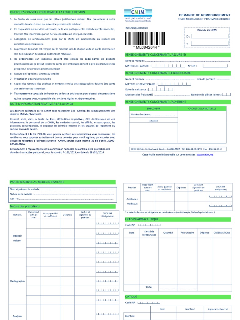 Feuille de Soins | PDF