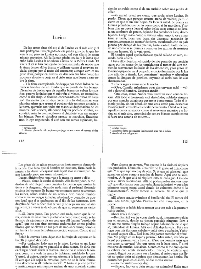 Luvina Llano en Llamas Juan Rulfo | PDF