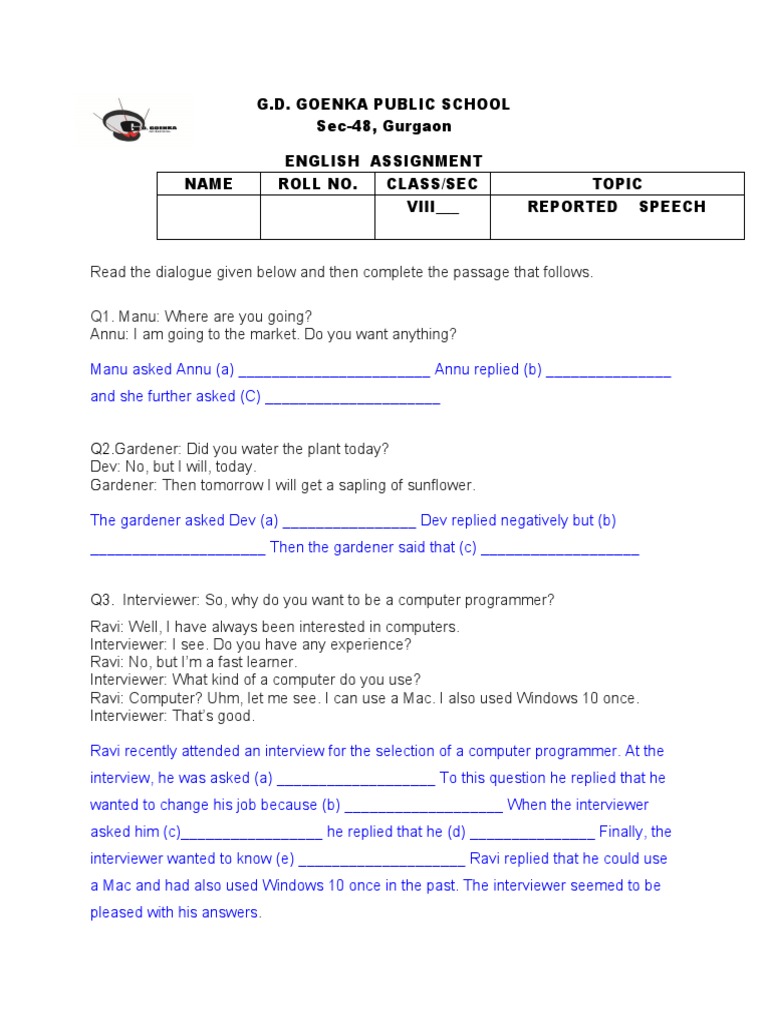Dialogue Completion | PDF