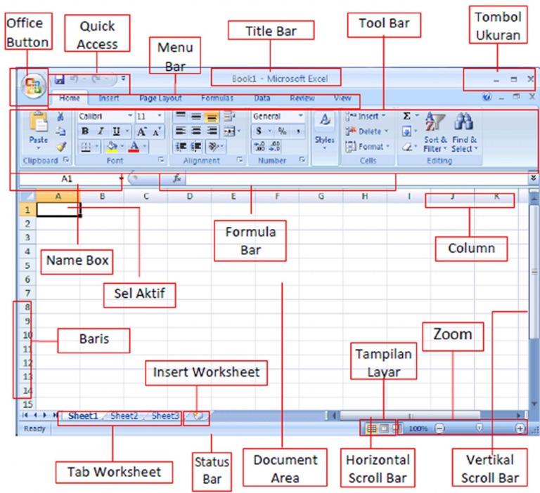 Lembar Worksheet Ms Excel | PDF