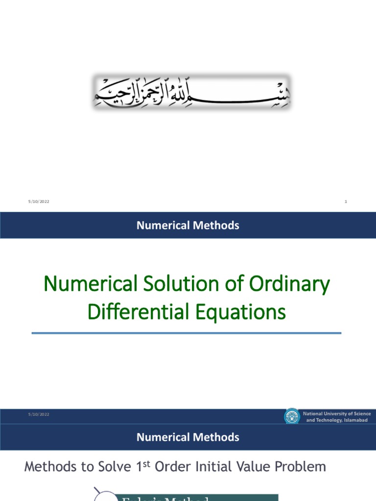 Lec # 32 (MTH-351) | PDF | Numerical Analysis | Applied Mathematics