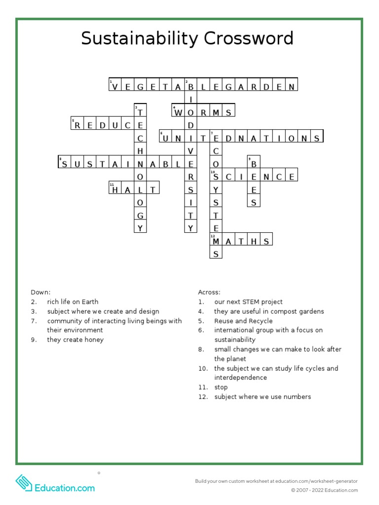 Worksheet Answerkey 1 | PDF | Sustainability | Environmental Social Science