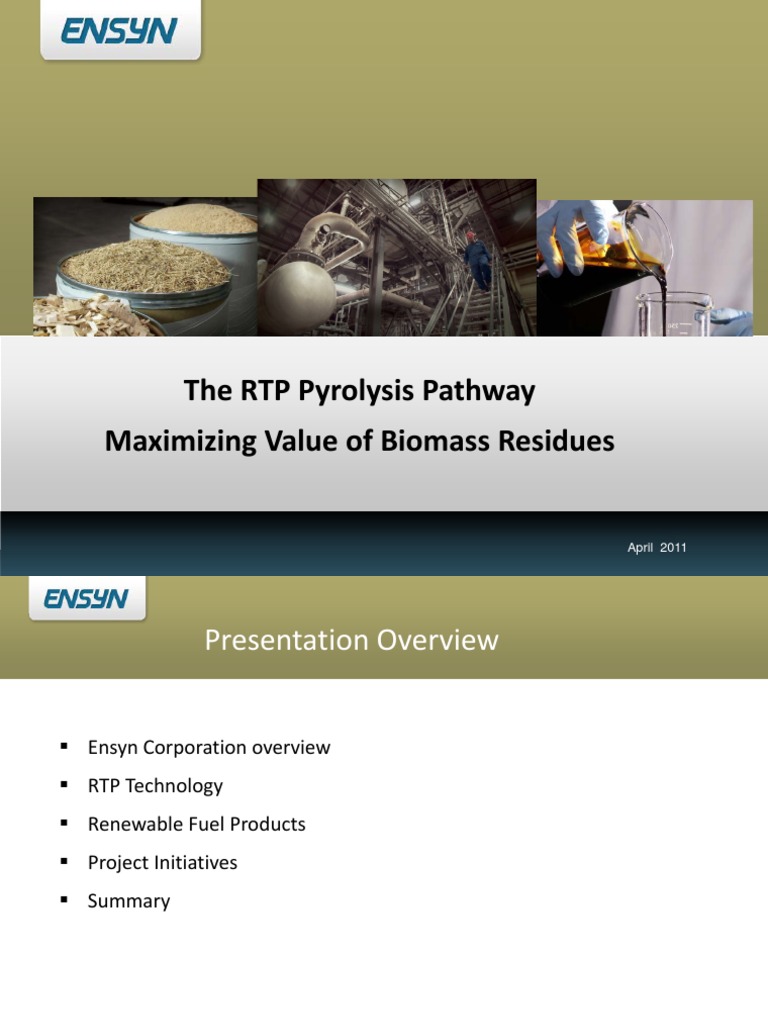 ENSYN RTP Description (2011) | PDF | Biomass | Petroleum