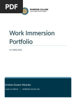 Grade 12 Work Immersion Resume Template | PDF | Career & Growth