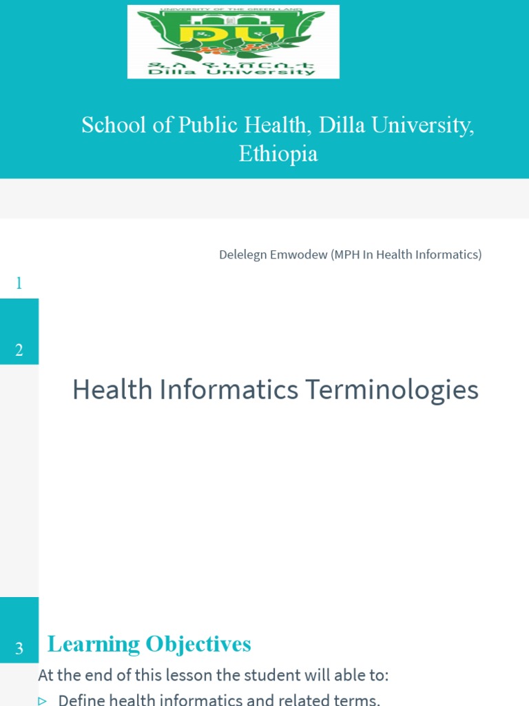 Health Informatics Terminologies | PDF | Health Informatics | Computer ...