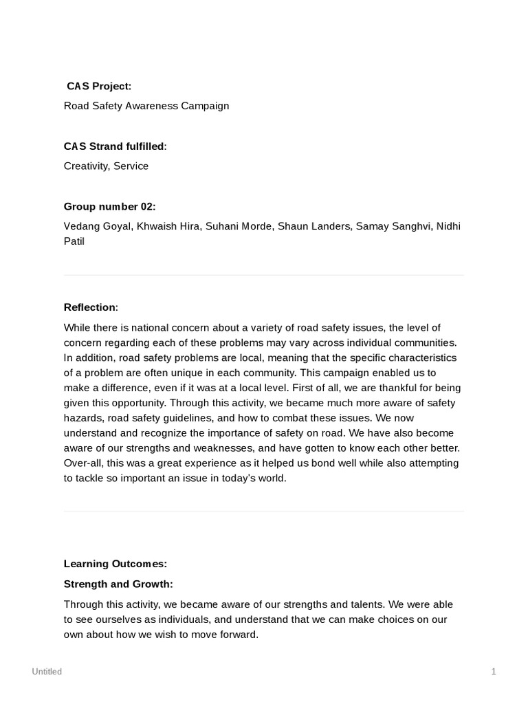 Road Safety Awareness Campaign Summary | PDF | Behavioural Sciences ...