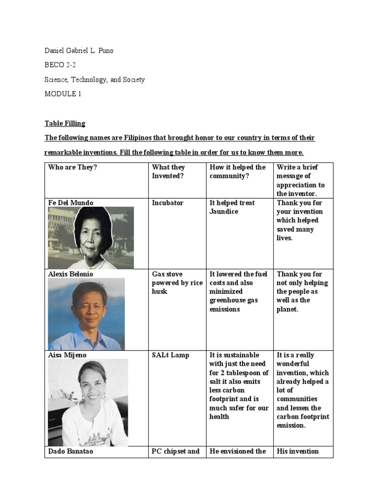 STS Table Filling | PDF | Climate Change