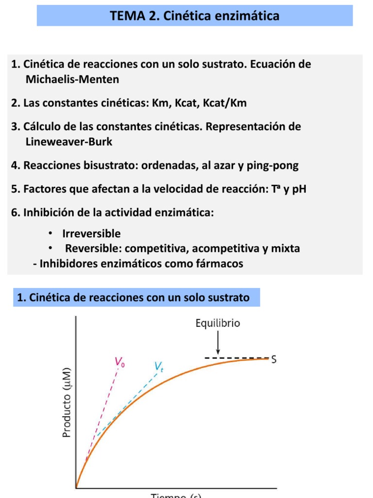 Tema 2. Cinética Enzimática | Descargar gratis PDF | Inhibidor de la enzima | Enzima