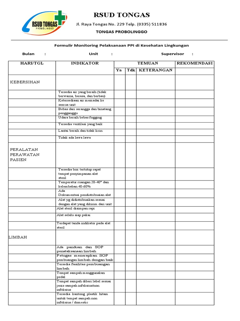 Supervisi Ppi Kesling | PDF