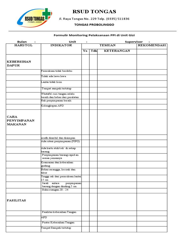 Supervisi Ppi Gizi | PDF