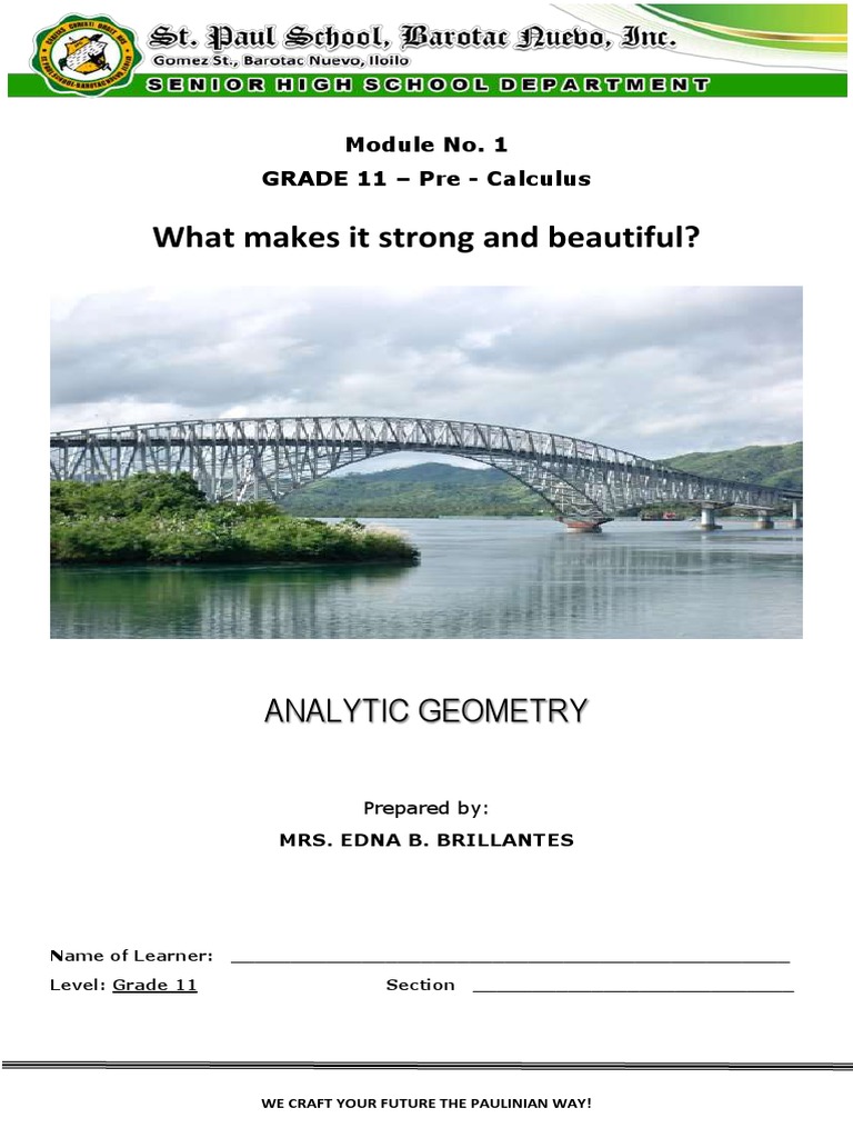 Pre Calmodule1 Aralinks | PDF | Geometry | Analytic Geometry
