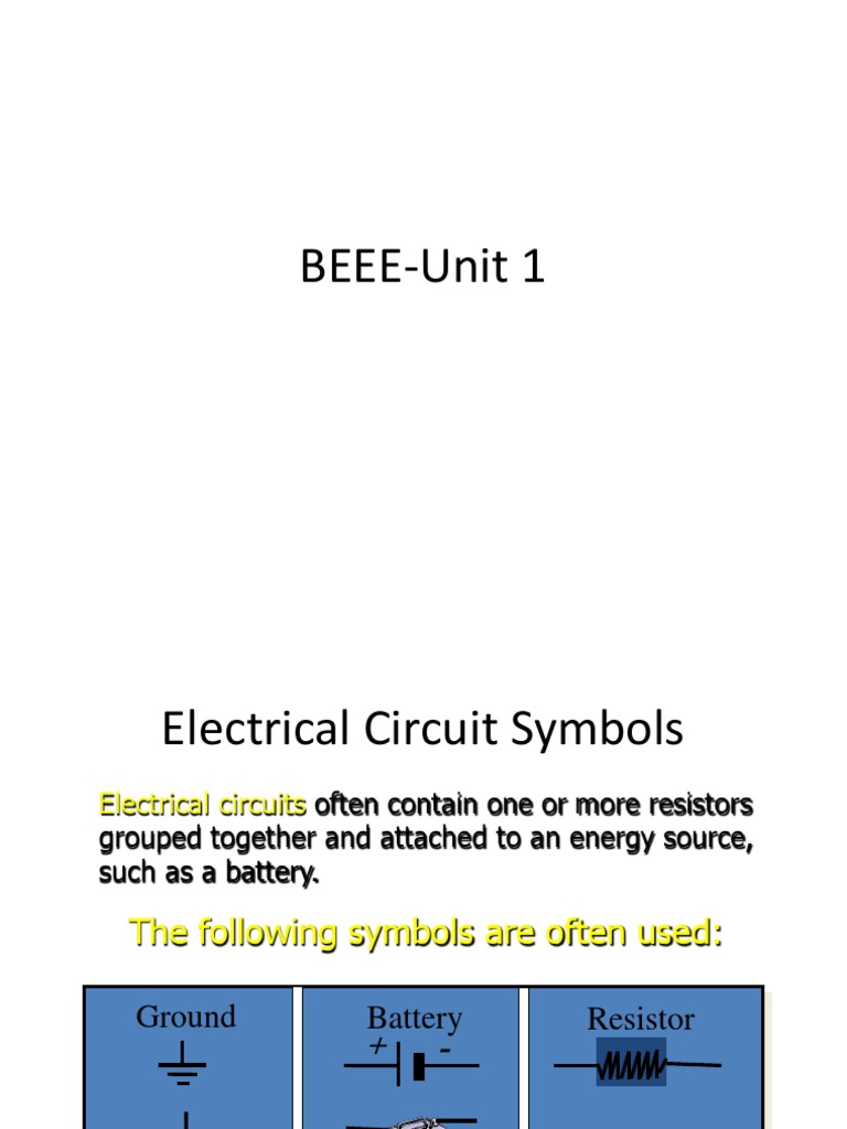MOD1 - Part 1-BEEE | PDF | Series And Parallel Circuits | Resistor