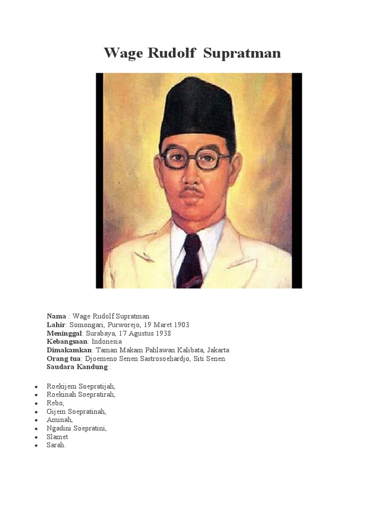 Wage Rudolf Supratman | PDF