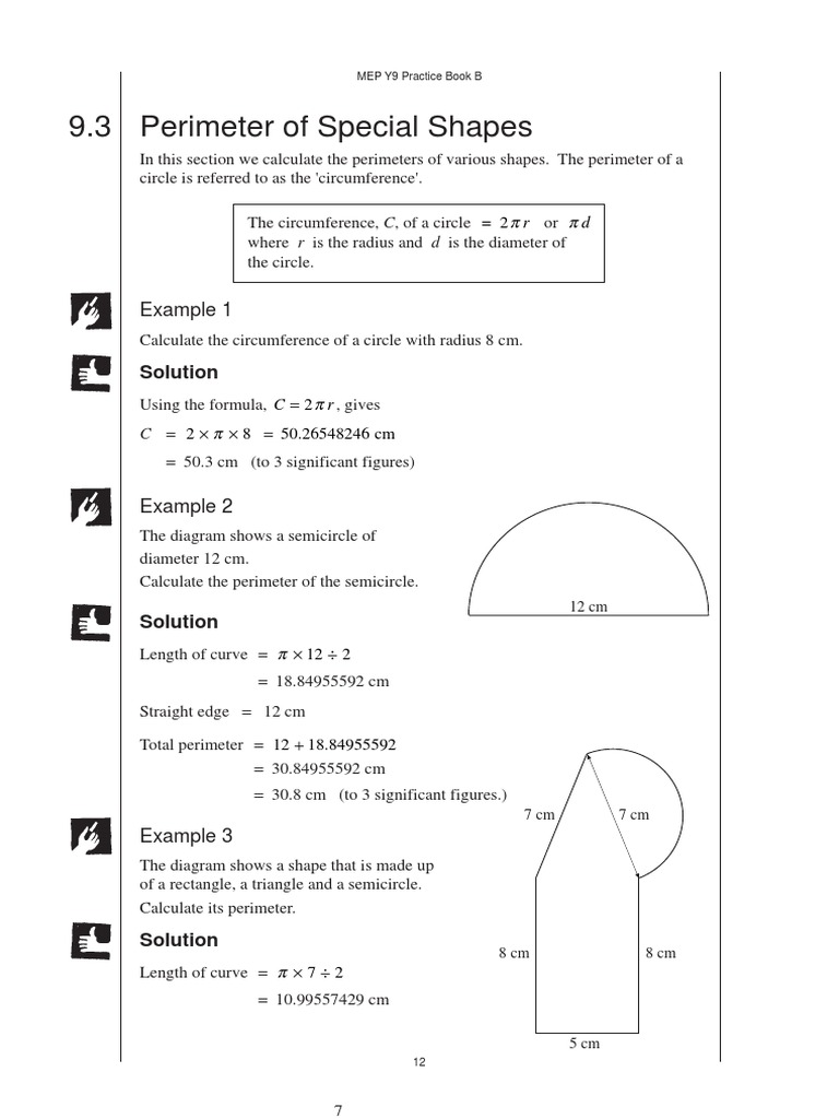 Areas and Perimeters WS | PDF | Area | Circle