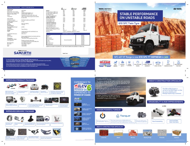 Tata 610 SFC TT BS6 Trucks Overview - Specs, Features & Images | PDF ...