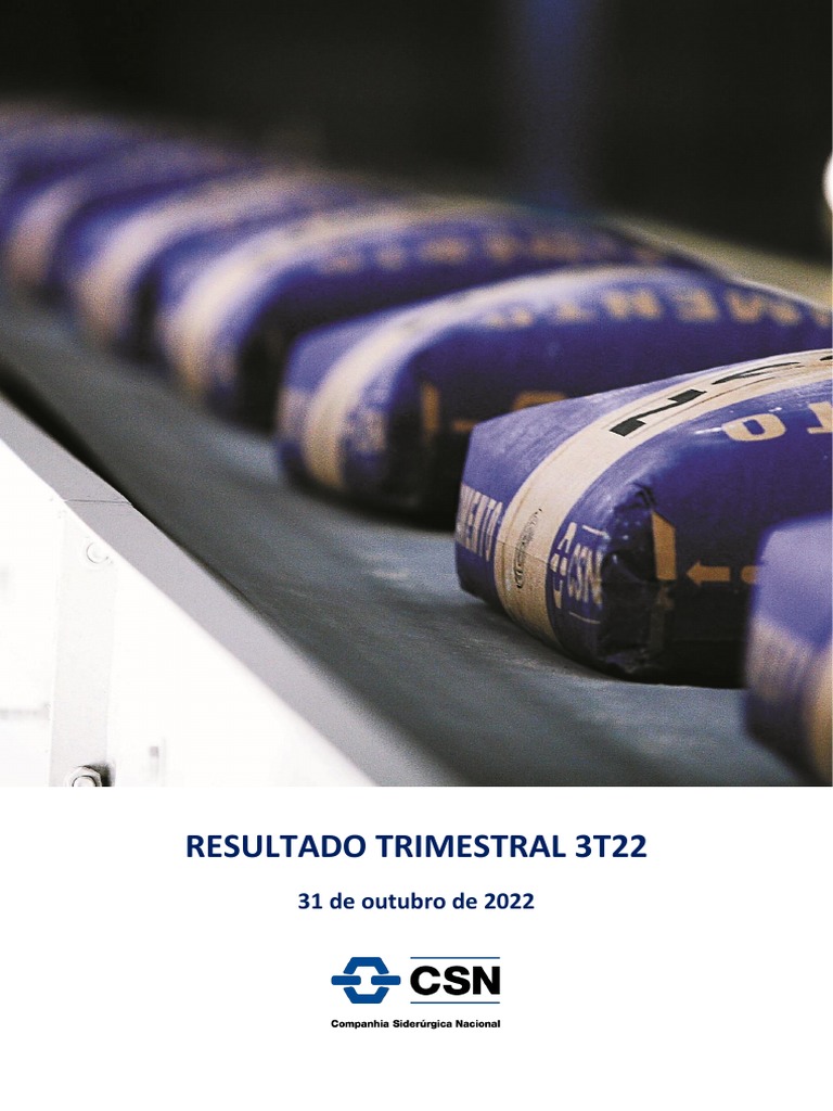 Press Release Do Resultado Da CSN Do 3t22 | PDF | Fluxo de caixa ...