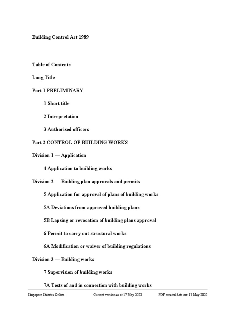 Building Control Act 1989 | PDF | Deep Foundation | Geotechnical ...