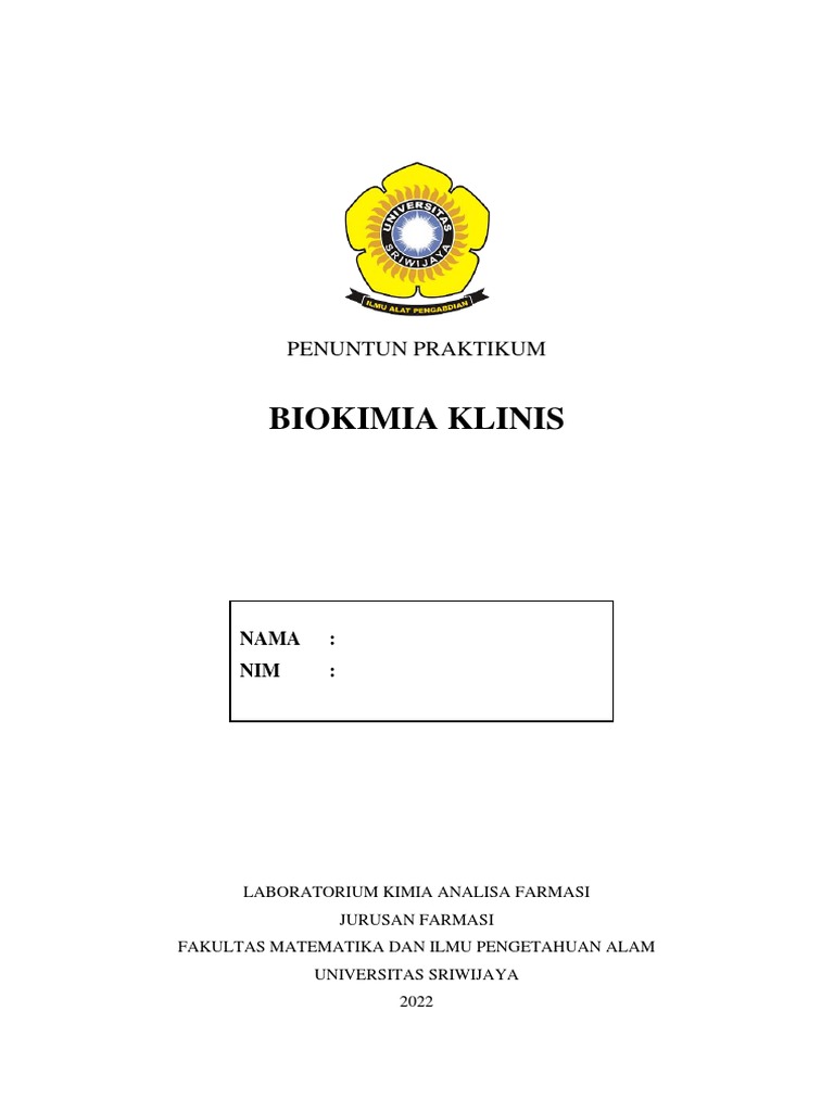 Modul Praktikum Biokim 2022 | PDF