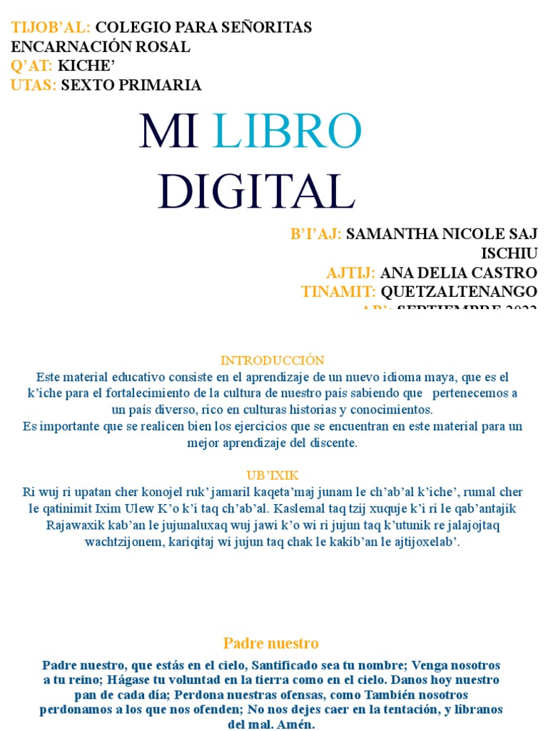 Mi Libro Digital. | PDF | Sustantivo | Plural