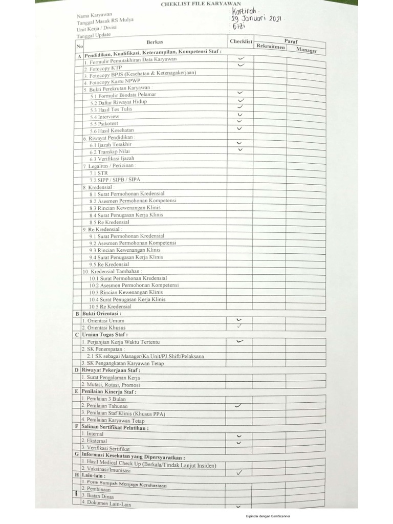 Standarisasi File Kepegawaian | PDF