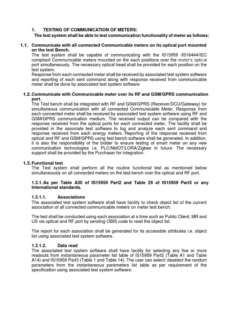 Testing of Smart Meters | Download Free PDF | Voltage | Electric Current