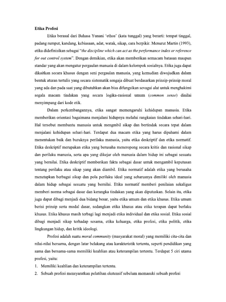 Etika Profesi Dan Kode Etik Farmasi | PDF