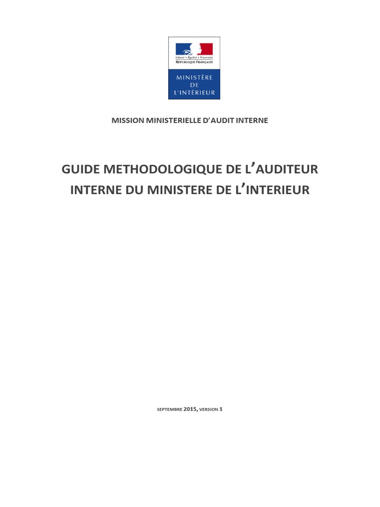 Guide Methodologique de L'auditeur Interne | PDF | Audit | Audit financier