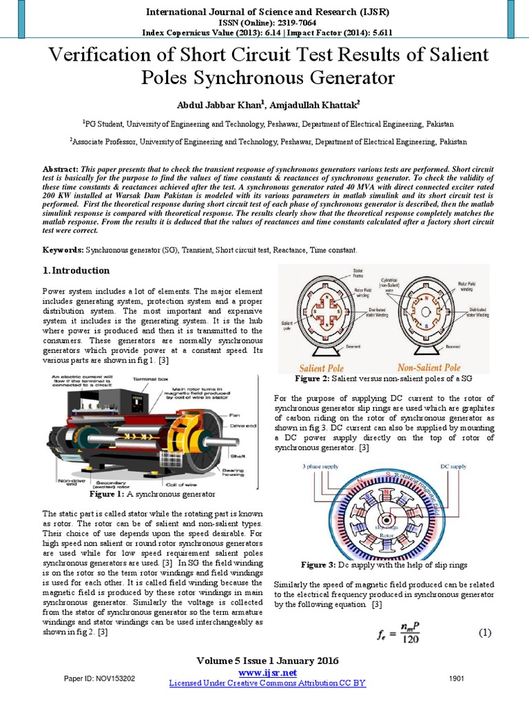 Sudden Short Circuit | PDF | Electric Power | Machines