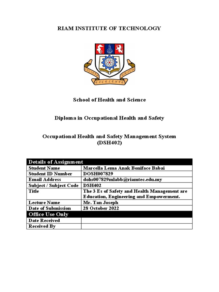 The Three Pillars of an Effective Occupational Health and Safety ...