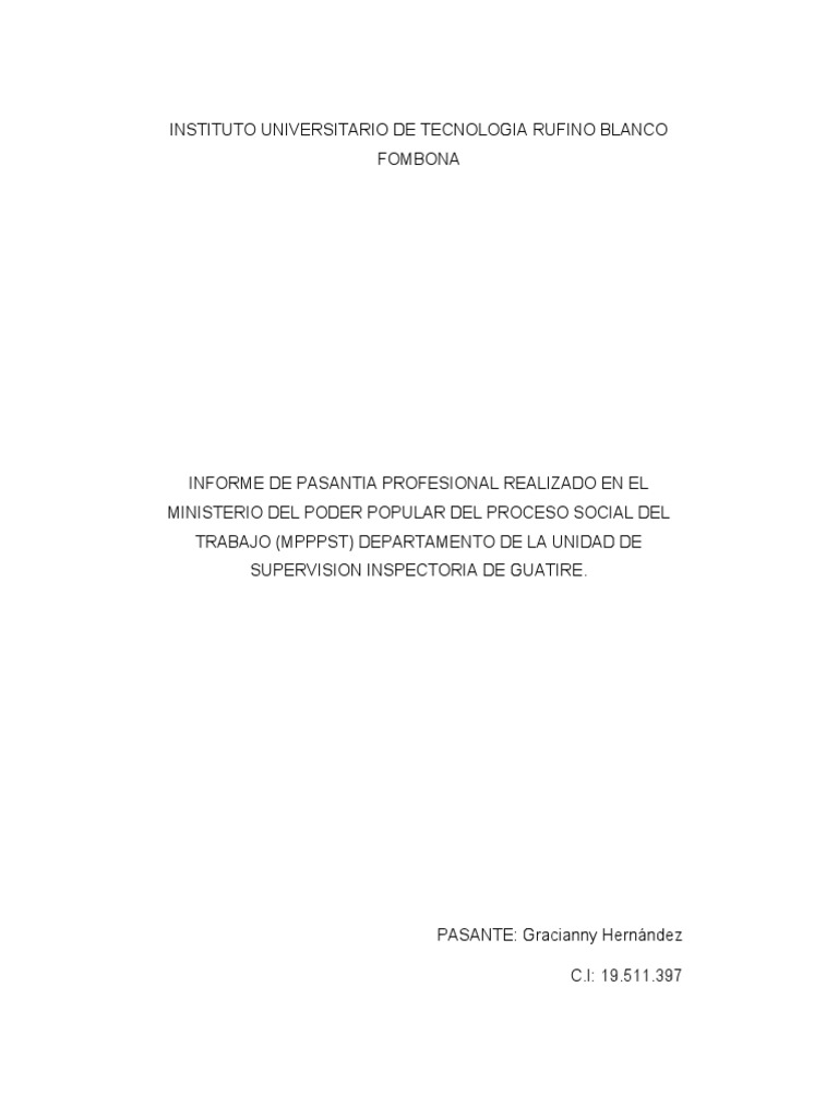 Infome de Pasantia para Imprimir | PDF | Democracia | Ideologías políticas Infome de Pasantia para Imprimir | PDF | Democracia | Ideologías políticas