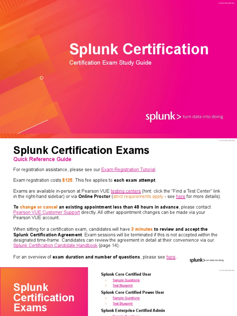 Splunk Certification Exams Study Guide | PDF | World Wide Web | Internet & Web