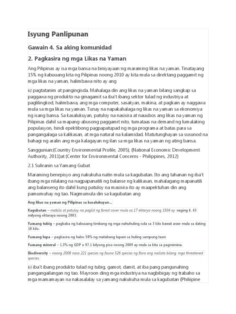 Isyung Panlipunan | PDF