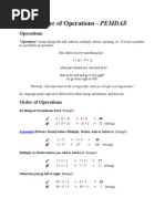 PEMDAS | PDF | Elementary Mathematics | Mathematics