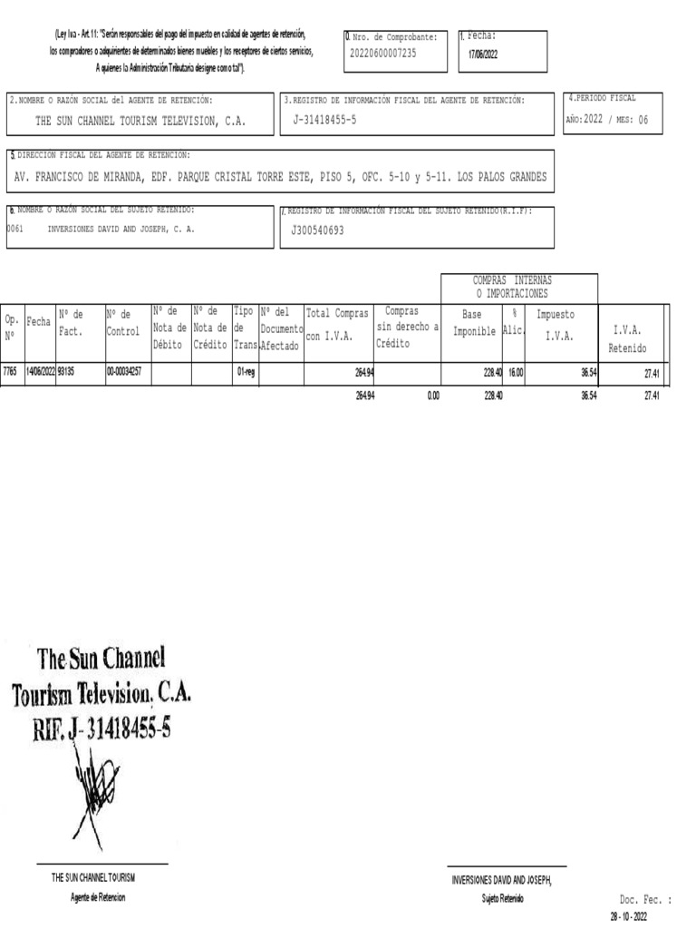 Comprobante de IVA | PDF | Impuesto al valor agregado | Impuestos