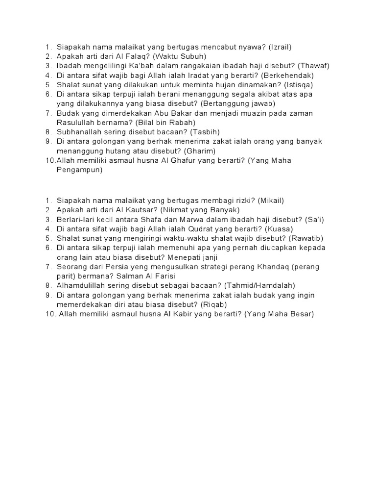 Soal CCQ SD | PDF