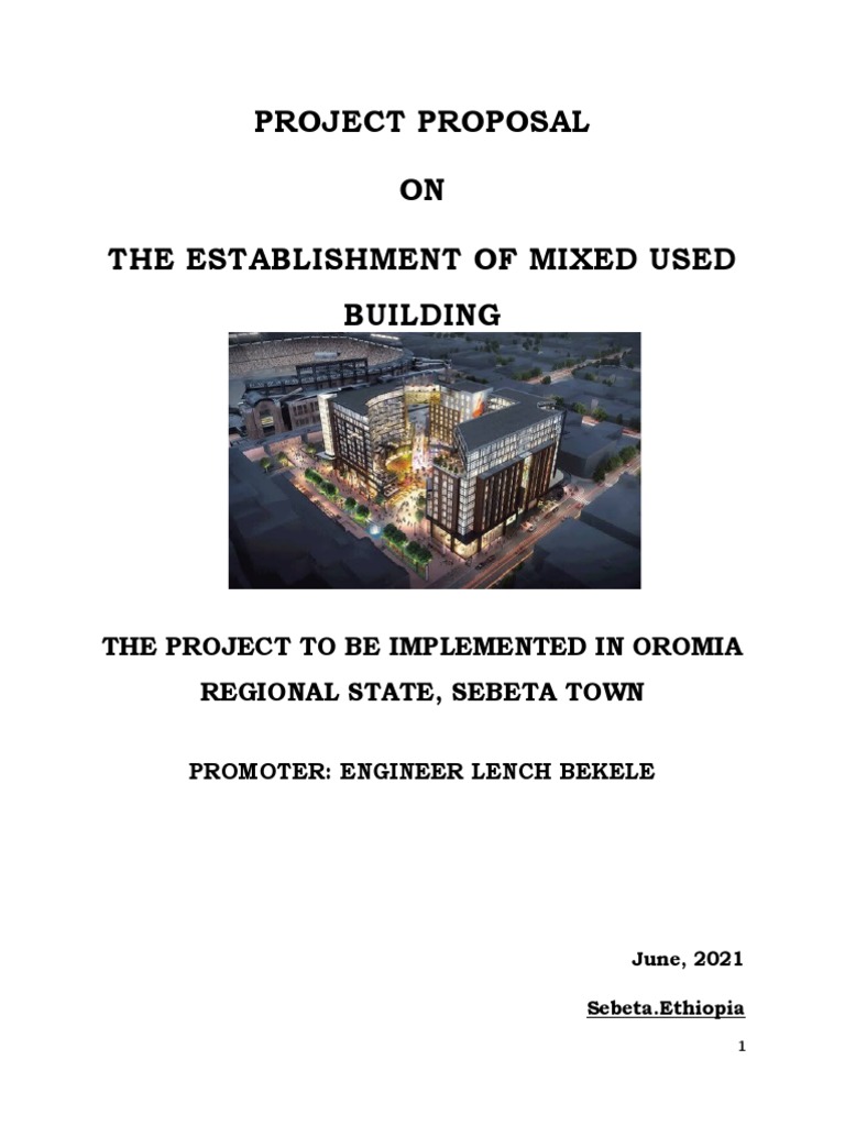 Sebeta Town Mixed-Use Project Proposal | PDF | Economic Growth | Tourism