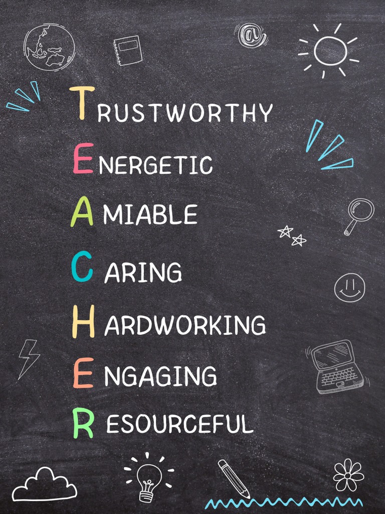 Acrostic Word On Teacher | PDF