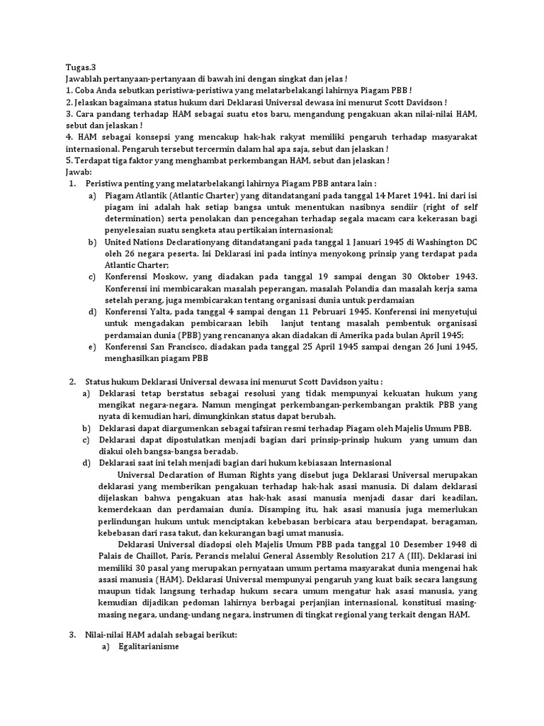 Tugas 3 HAM | PDF