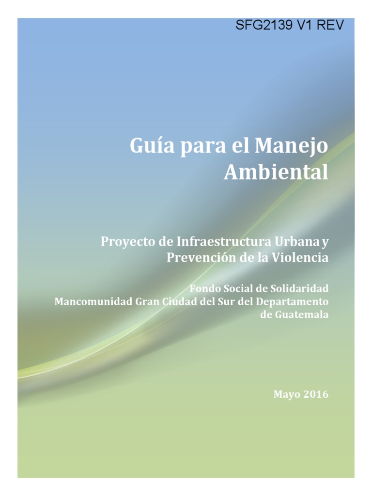 Guia Manejo AMbiental en Guatemala | PDF | Entorno natural | Evaluación de impacto ambiental