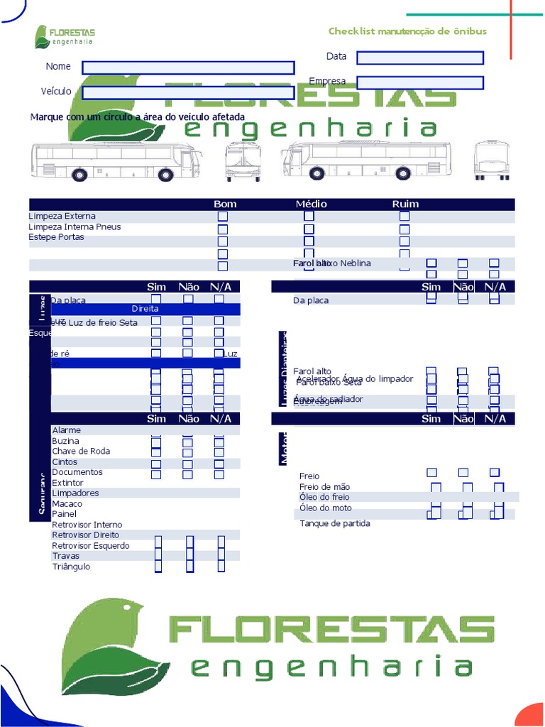 Checklist de Ônibus | PDF | Veículos de rodas | Tecnologias automotivas