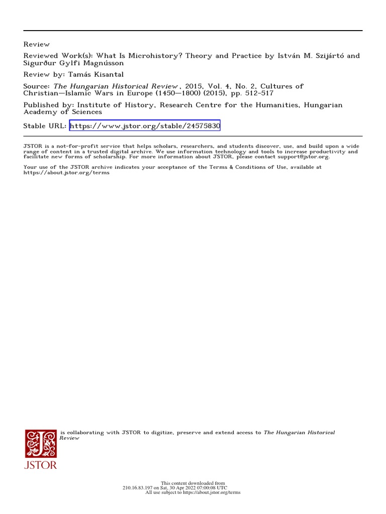 What Is Micro History | PDF | Modernism | Narrative