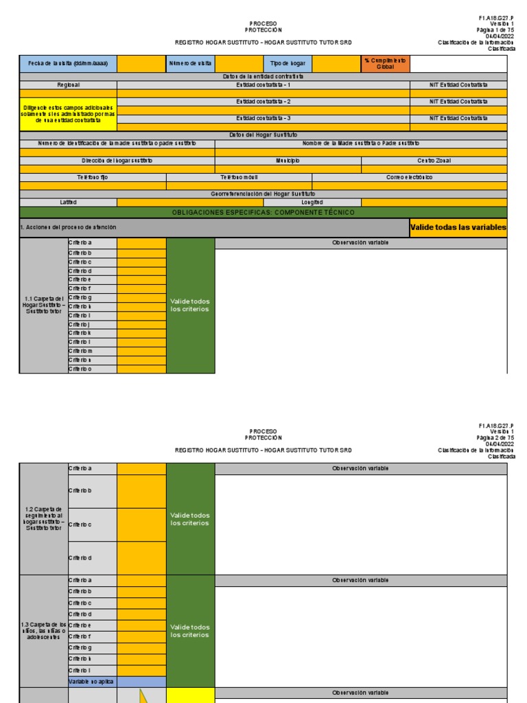 F1.a18.g27.p Formato Registro Hogar Sustituto - Hogar Sustituto Tutor ...