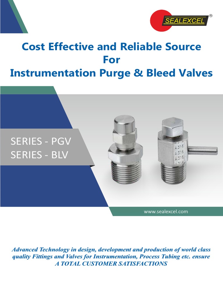 Purge Bleed Valves Series PFV BLV | PDF | Pipe (Fluid Conveyance) | Valve