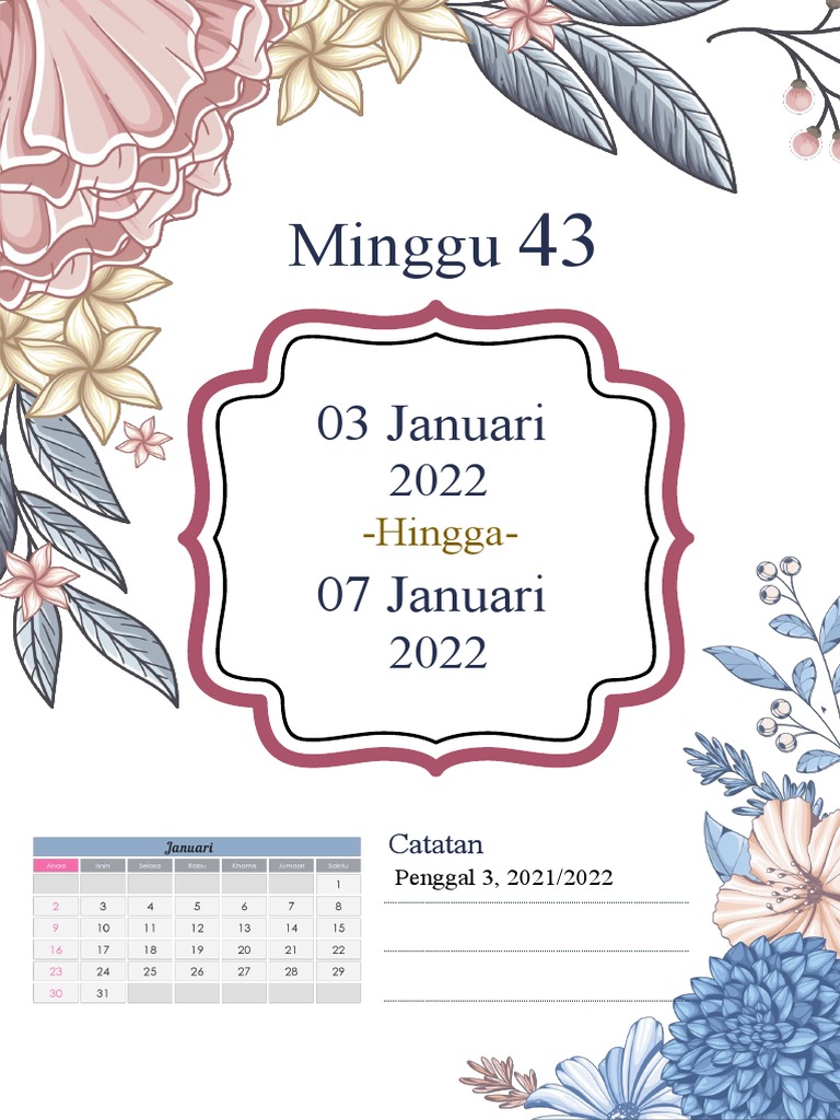 Pembahagi Mingguan Kumpulan B (Rpm2022) | PDF