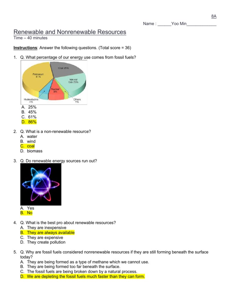 Gr.8 - Renewable and Renewable Energy | PDF | Energy Development ...