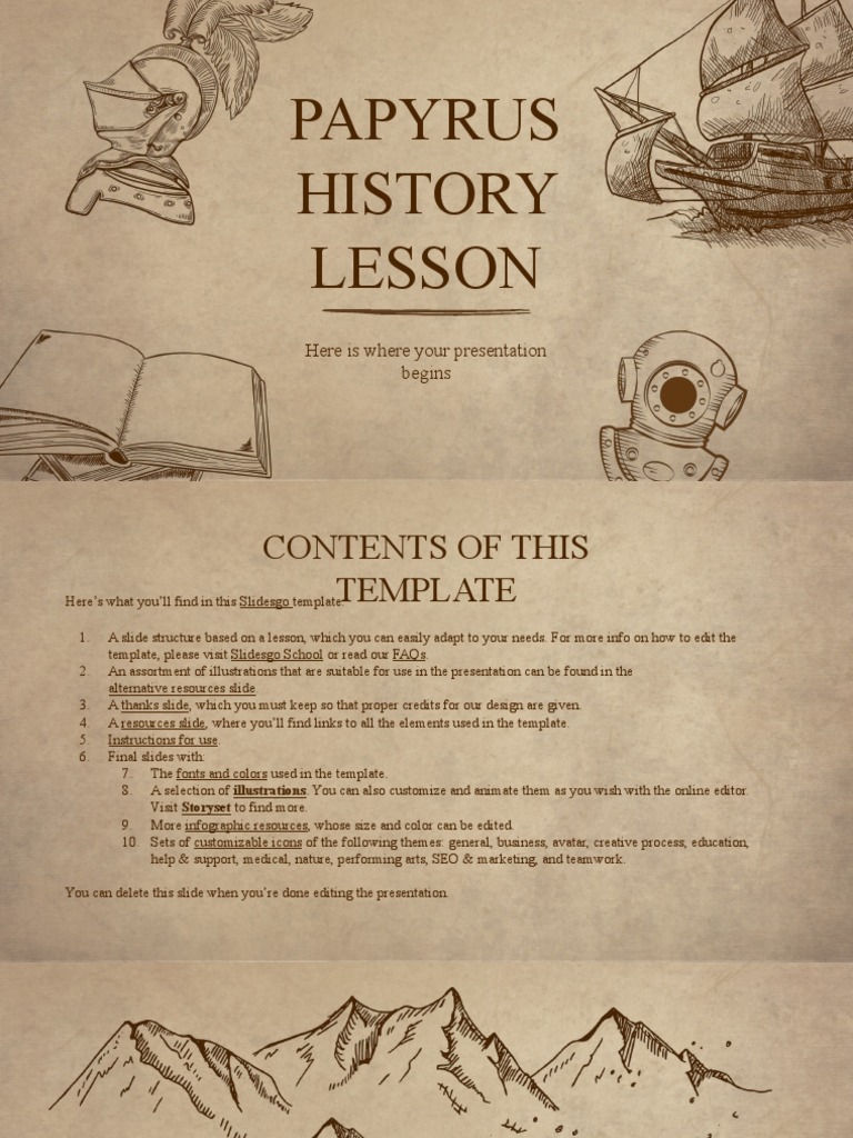 Papyrus History Lesson by Slidesgo | PDF | Planets | Solar System