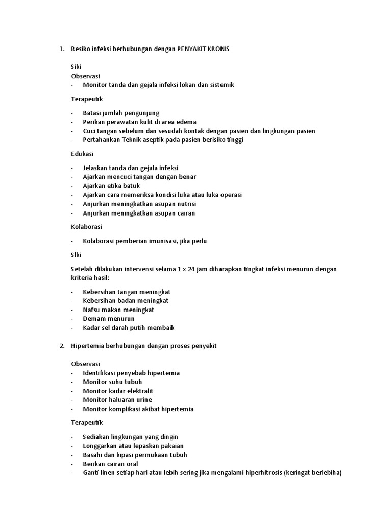 Resiko Infeksi pada Pasien Kronis | PDF