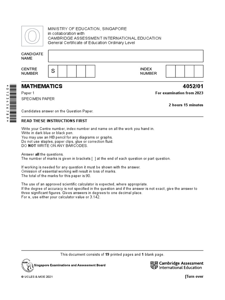 EMath REVISED 4052 Y23 SP 1 | PDF | Area | Triangle